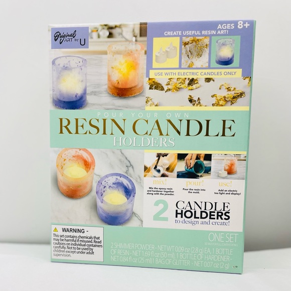 Original art by u | Office | Pour Your Own Resin Candle Holders | Poshmark